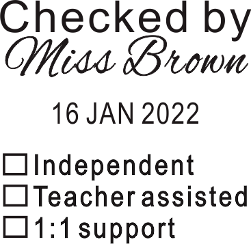 Checked by Teacher Date Stamp – stampso